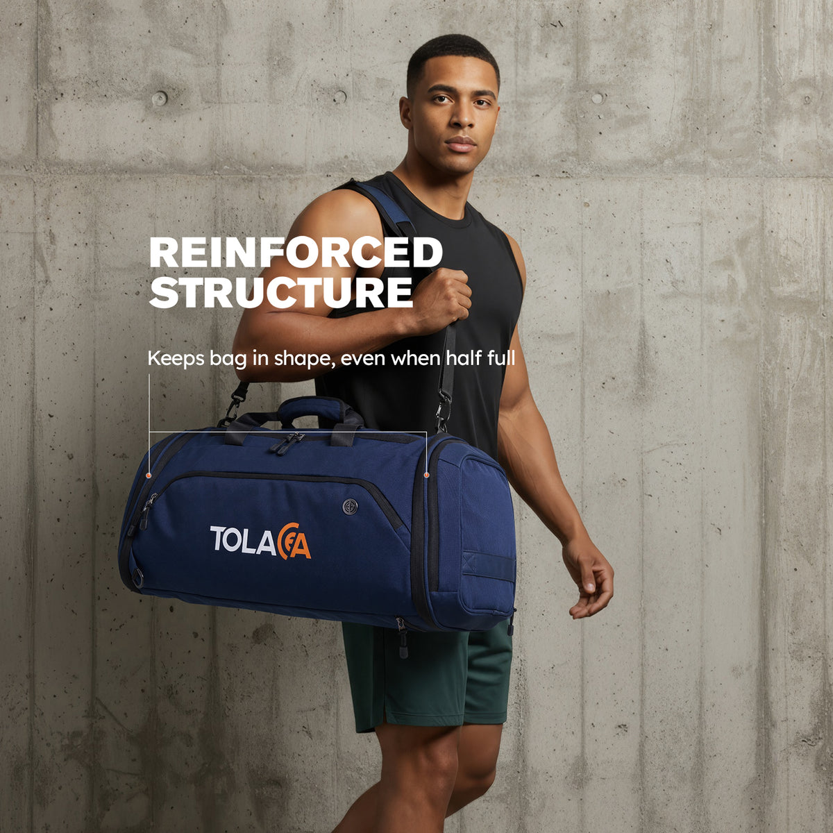 Tolaccea 54-72L Gym & Travel Backpack, Unisex Sports Duffle Bag With S