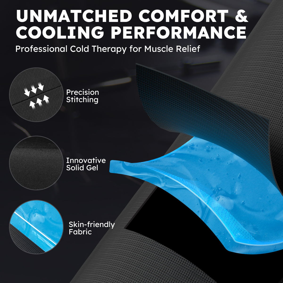 Tolaccea Full Leg Ice Pack Wrap 360° Cooling for Muscle Recovery & Pai